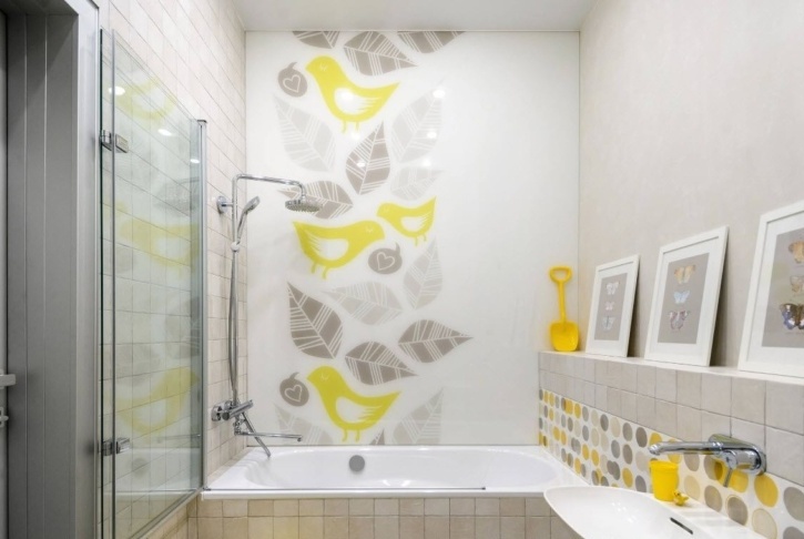 Sienų apdaila vonios kambaryje: 100 nuotraukų su stilingu 2019 metų ...
